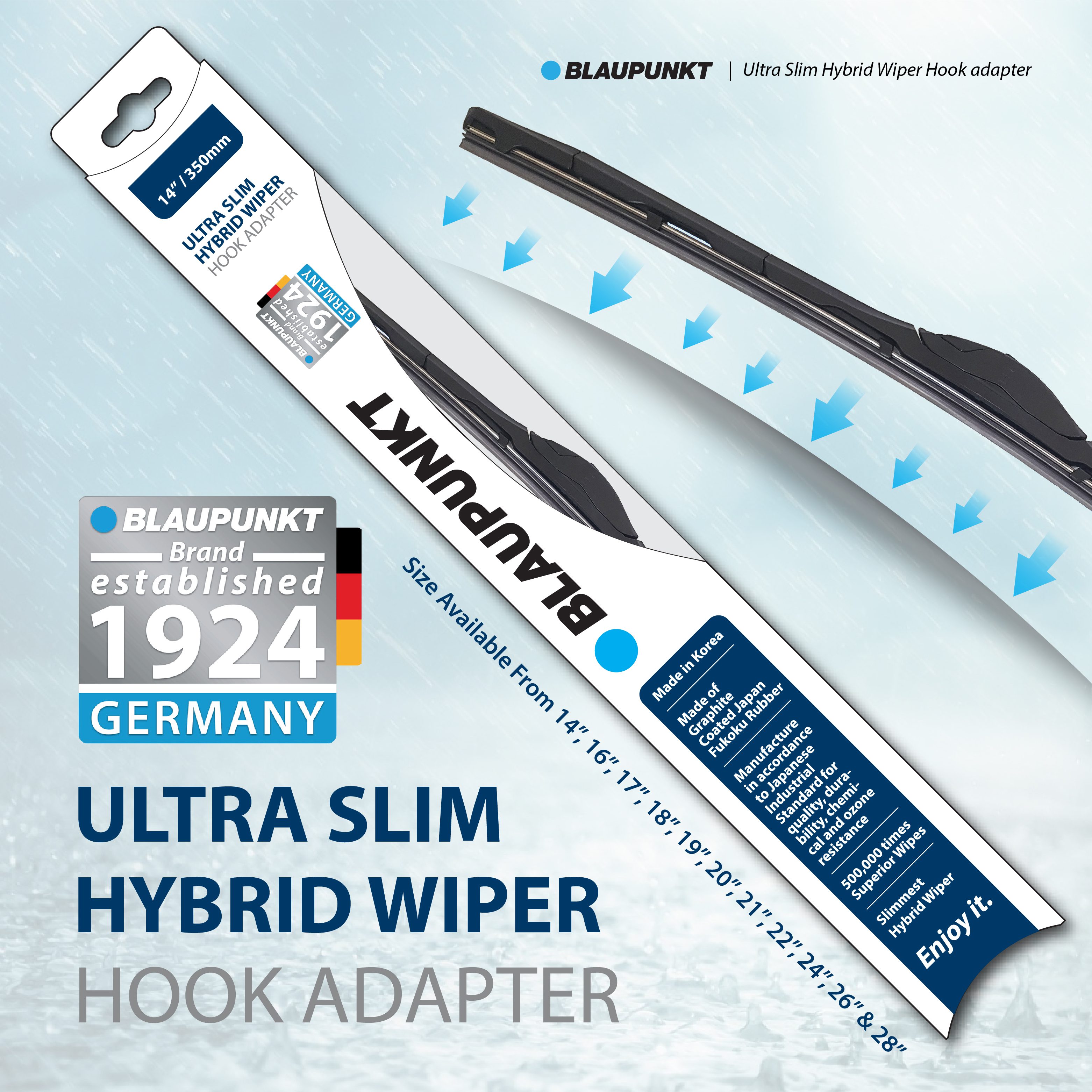 ULTRA SLIM HYBRID WIPER HOOK ADAPTER - Blaupunkt